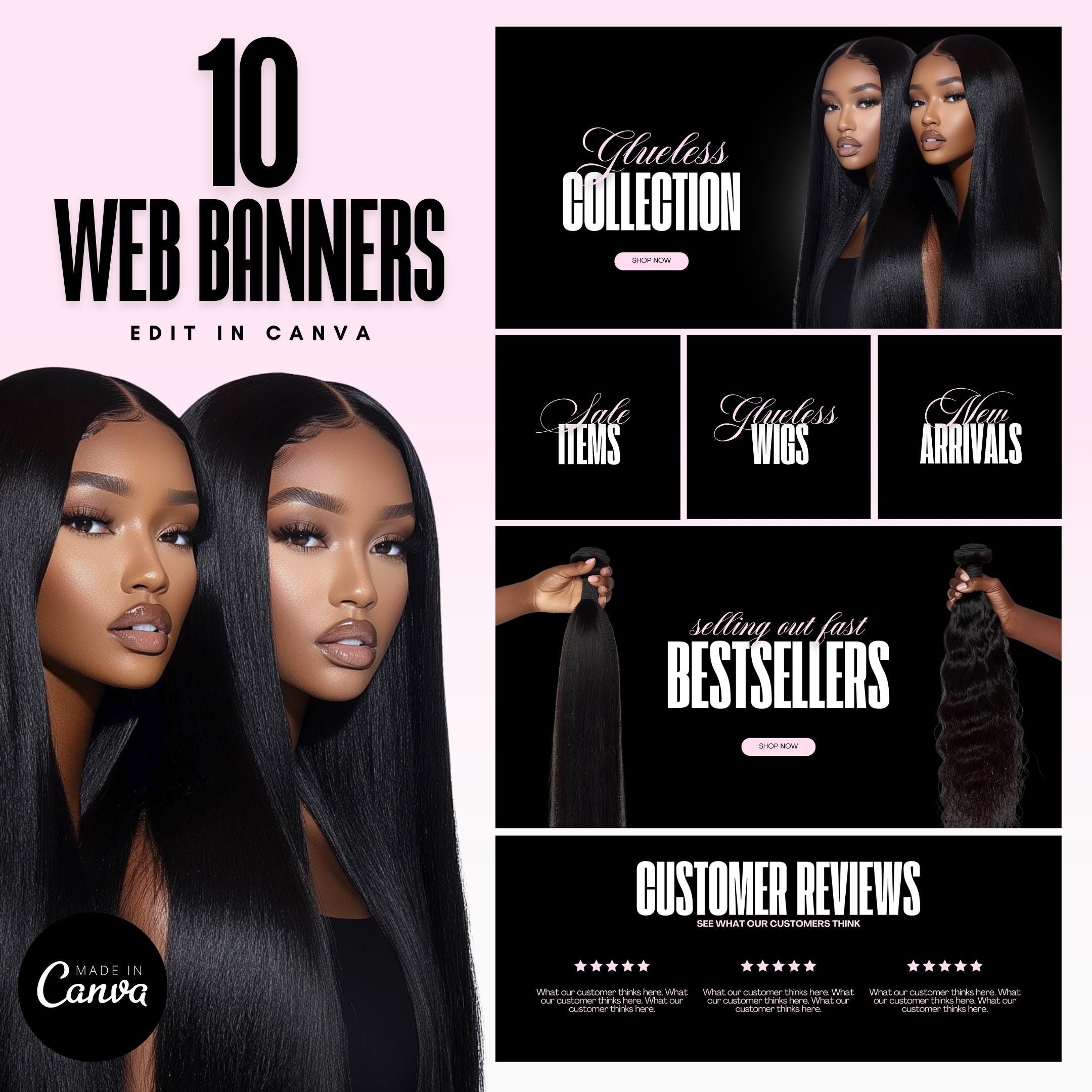 Website Banners, DIY Web Banner Template Design, Shopify Website ...