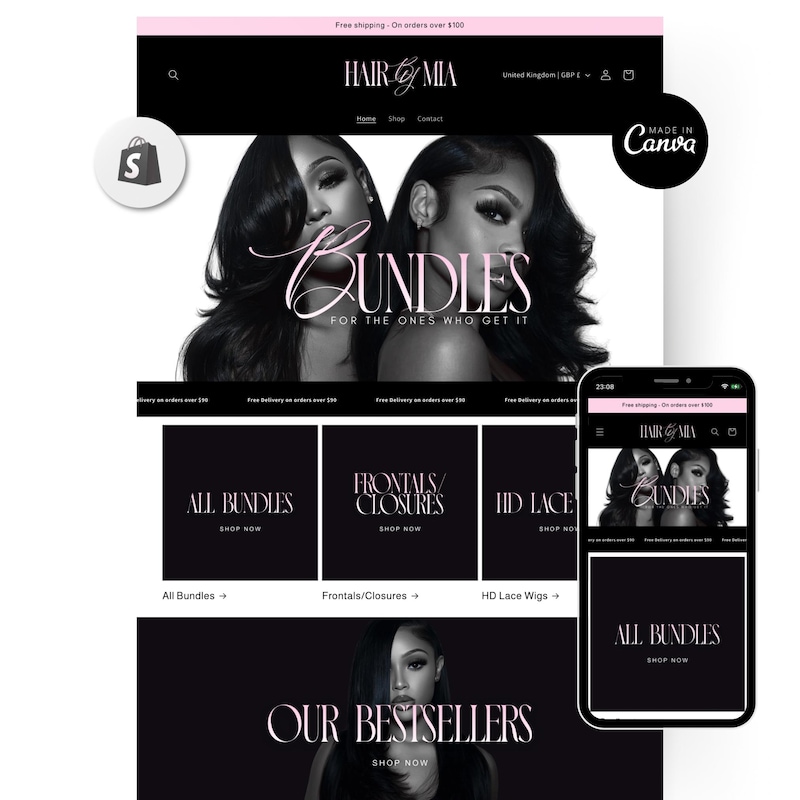 Hair Website - Etsy