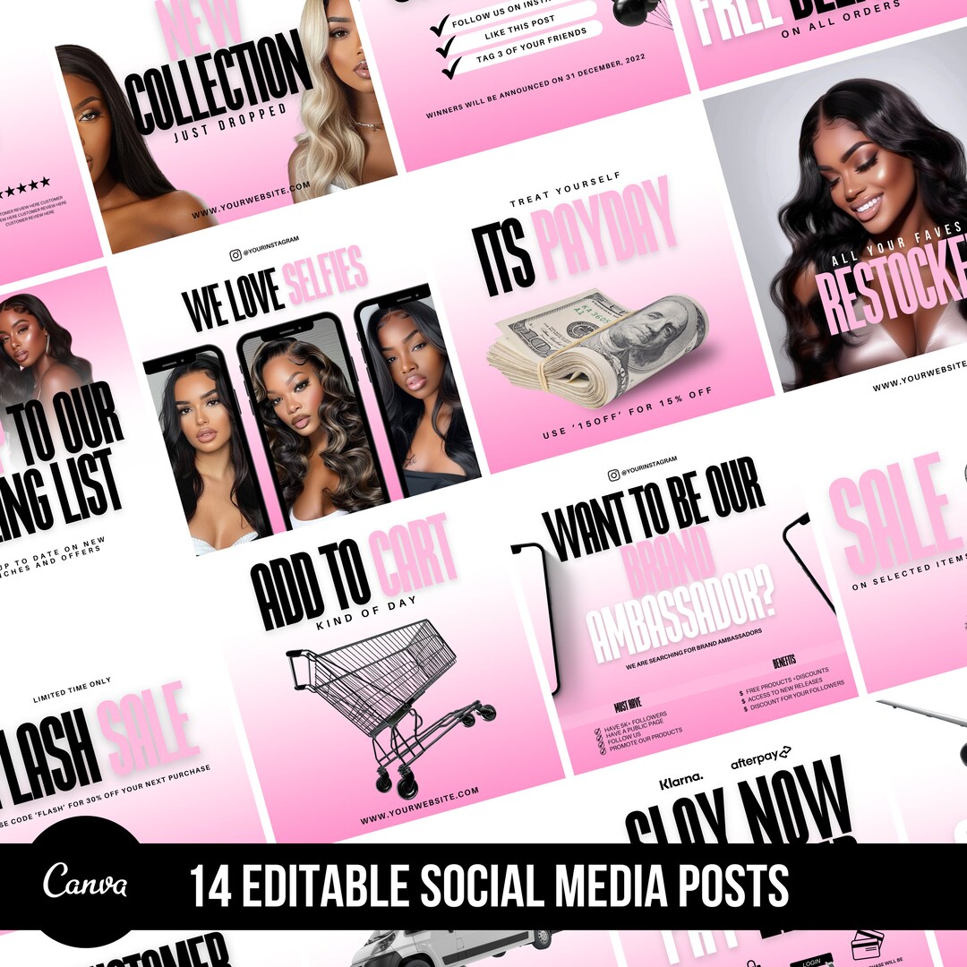 14 Social Media Templates, Digital Marketing, Social Media Canva ...