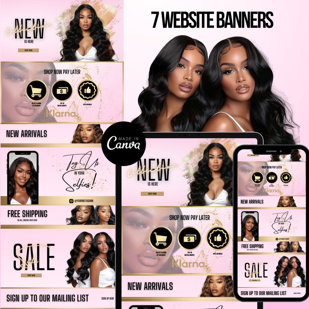 Website Banners, DIY Web Banner Template Design, Shopify Website ...