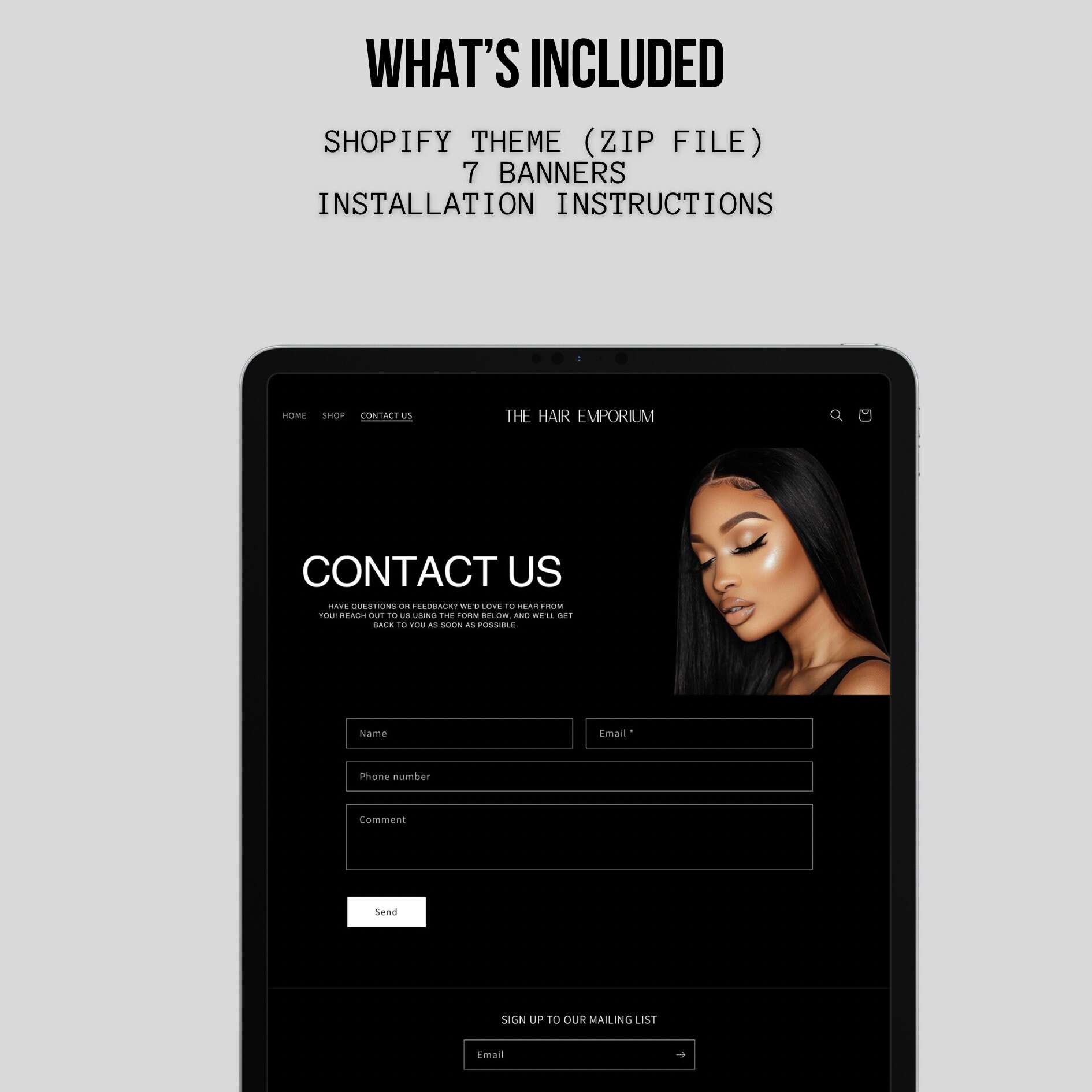 Luxury Hair Website Design, Hair Website Template, Hair Branding ...