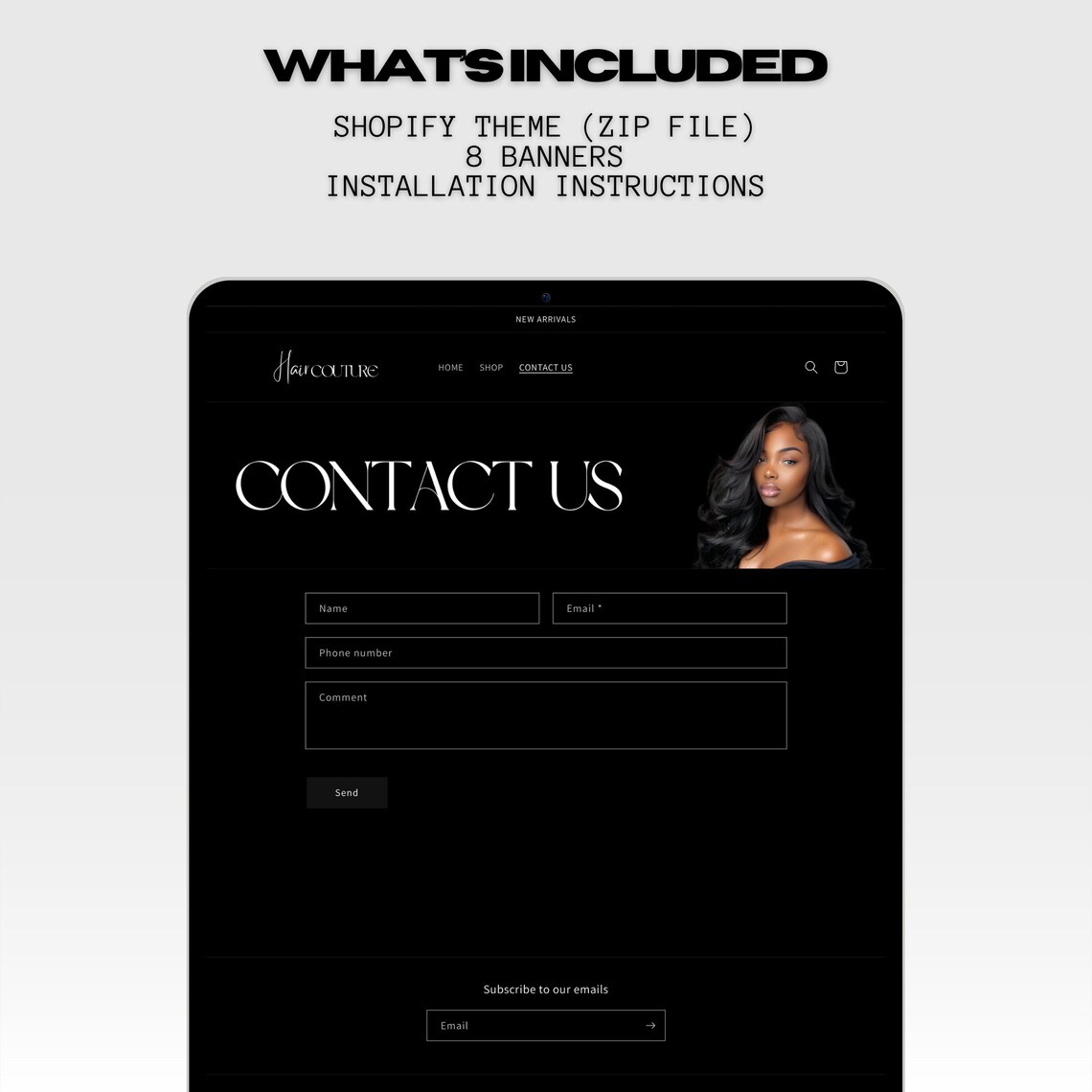 Luxury Hair Website Design, Hair Website Template, Hair Branding ...