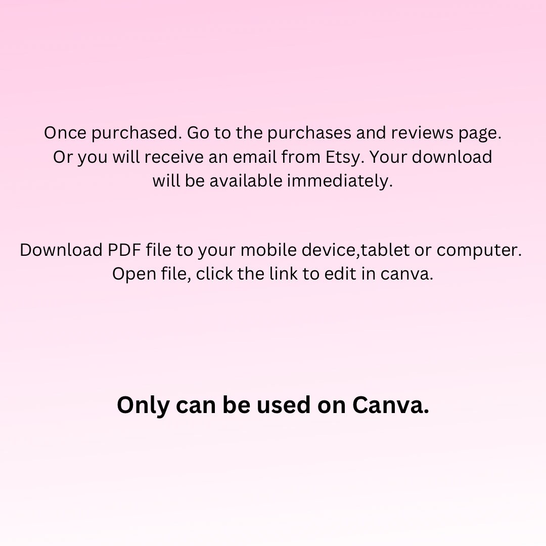 Pink Invoice|editable Template|printable Business Digital Canva - Etsy