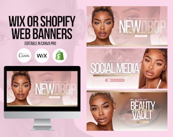 Website Banners, DIY Web Banner Template Design, Shopify Website Banners, Fashion Web Banners ...