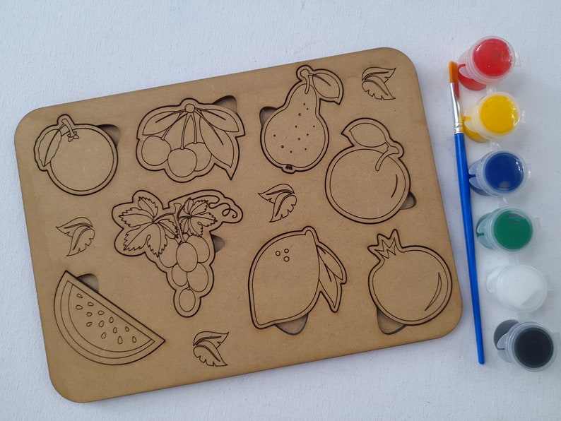 Fruit Puzzle Digital File Ai Dxf Svg Lbrn Cdr - Etsy