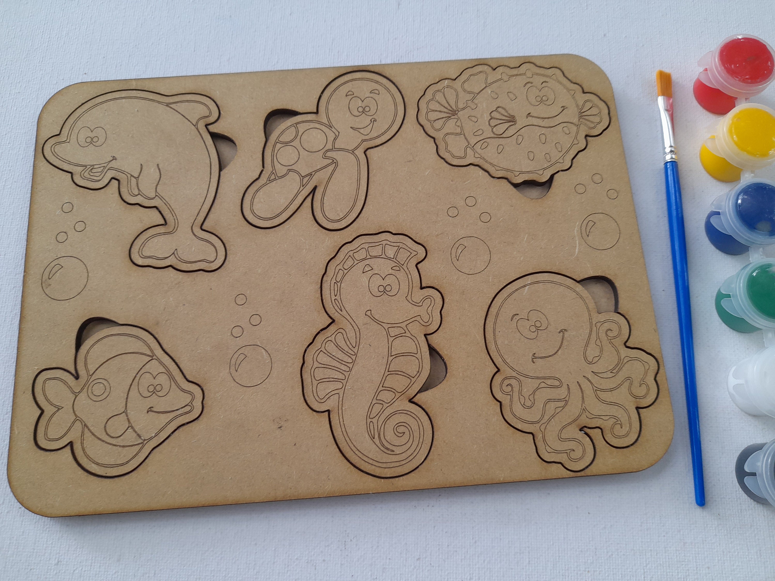 Paint Your Own Puzzle Kit Under the Sea - Etsy