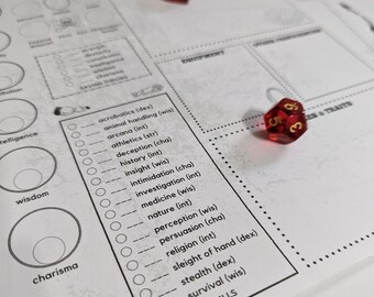 Western Dnd Character Sheet - Etsy