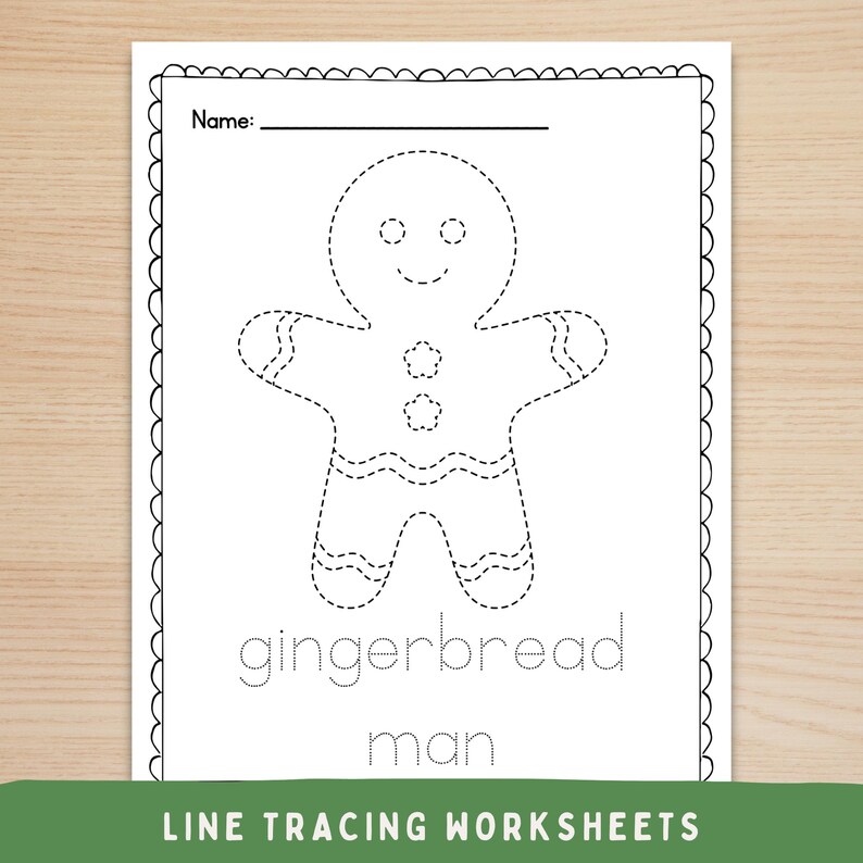 Christmas Line Tracing Worksheet Bundle, Winter Preschool Fine Motor ...