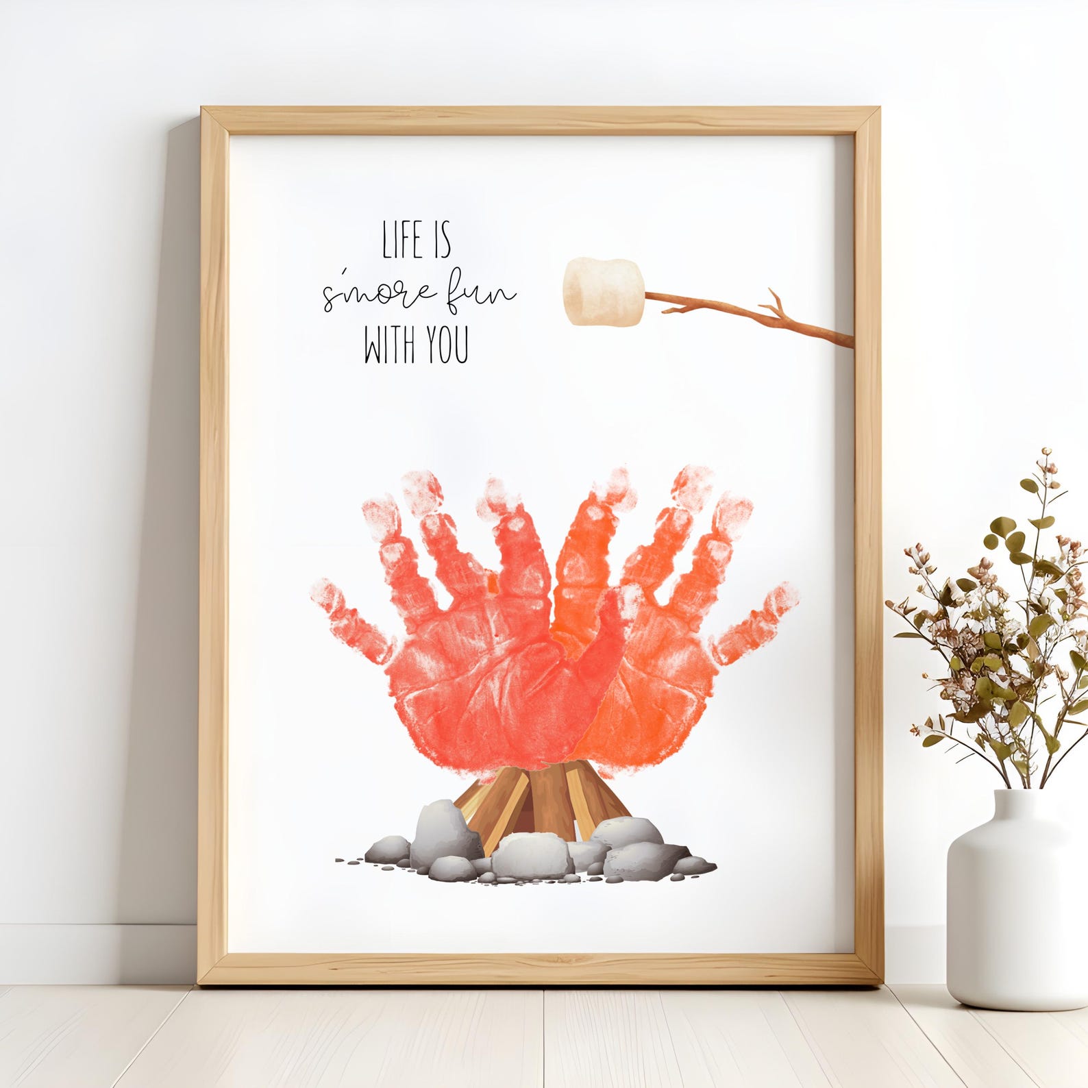 Life is S'more Fun With You Handprint Art, DIY Campfire Art Craft ...