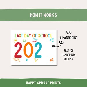 Last Day of School 2025 Handprint Art Craft, Preschool Pre K Graduation ...