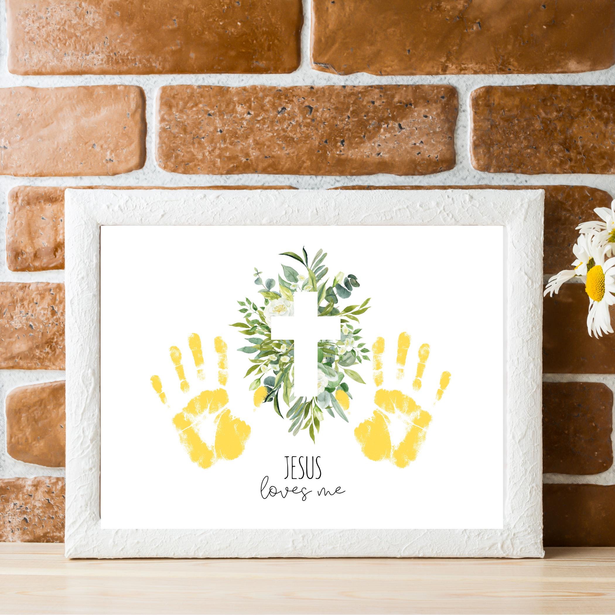 Jesus Loves Me Handprint Craft, Sunday School Christian Handprint Craft ...