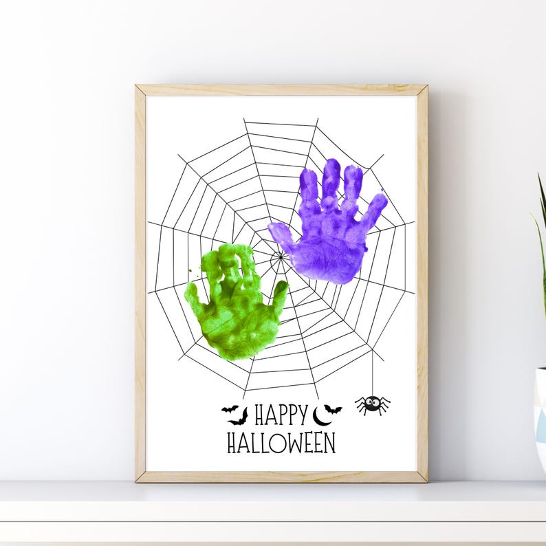 Halloween Handprint Craft Bundle, Spooky Handprint Crafts, October ...