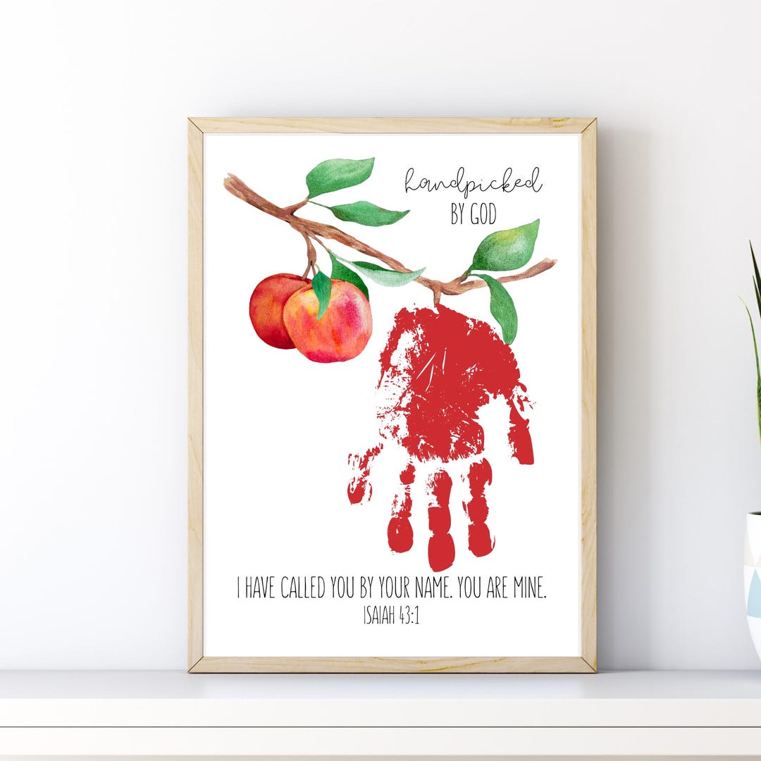 Handpicked by God Apple Handprint Craft: Christian Thanksgiving ...