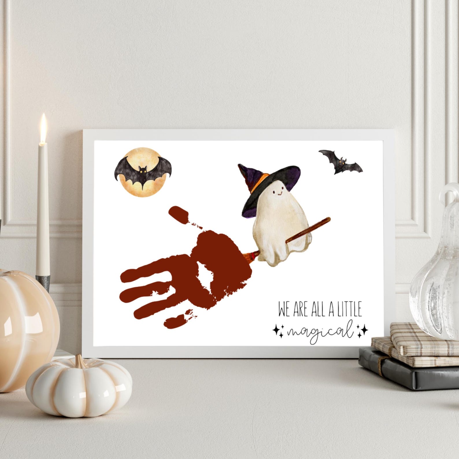 Ghost Witch Handprint Craft, We're All A Little Magical Halloween ...