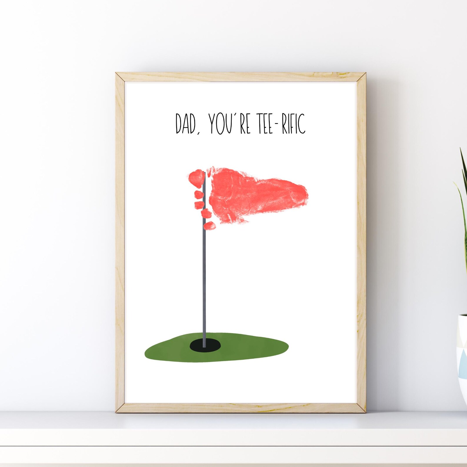 Golfing Teerific Fathers Day Footprint Art, Golfer Infant Footprint Art ...