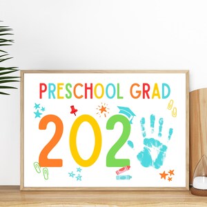 Pre K Graduation Handprint Art, 2025 Preschool Graduation Handprint ...