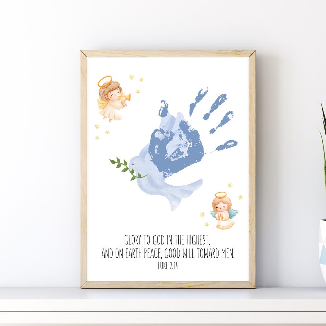 Peace Dove Handprint Craft, Glory to God Sunday School Christian ...