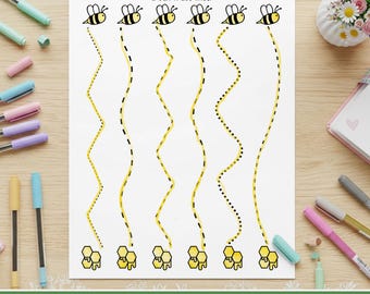 Apple Line Tracing Worksheet Bundle, Preschool Fine Motor Skills ...