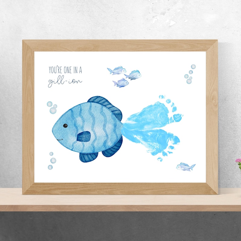 Ocean Handprint Art - Etsy