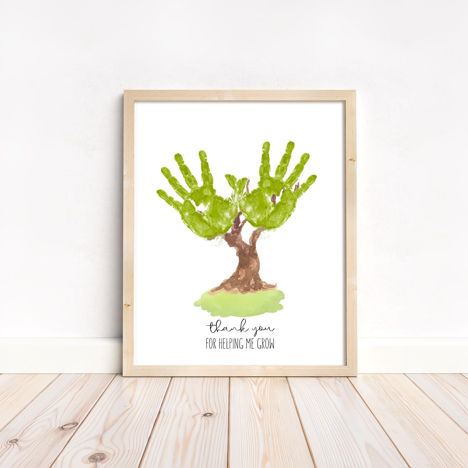 Thank You for Helping Me Grow Handprint Art Craft, Watercolor Tree ...