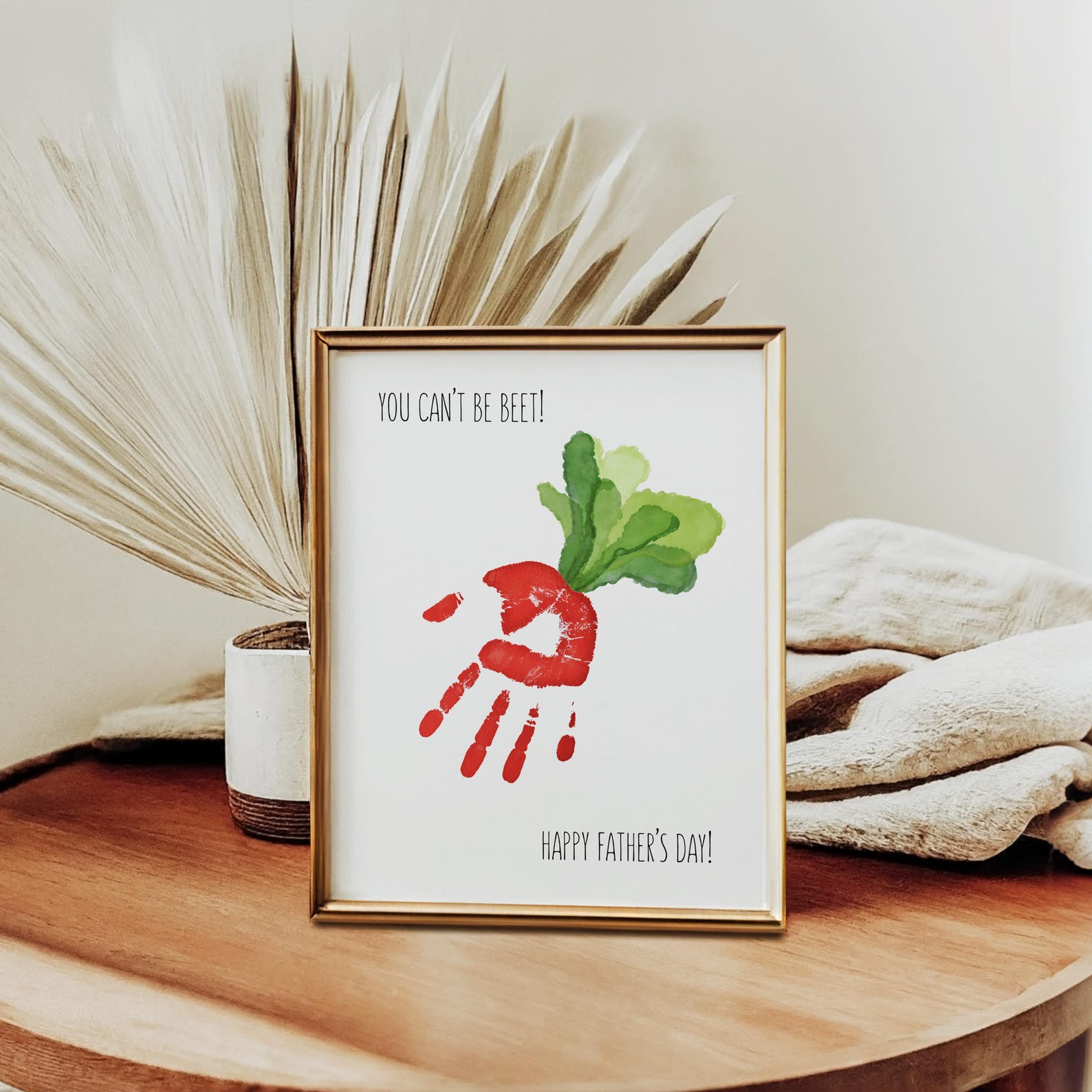 You Can't Be Beet Handprint Art Craft DIY, Fathers Day Printable ...