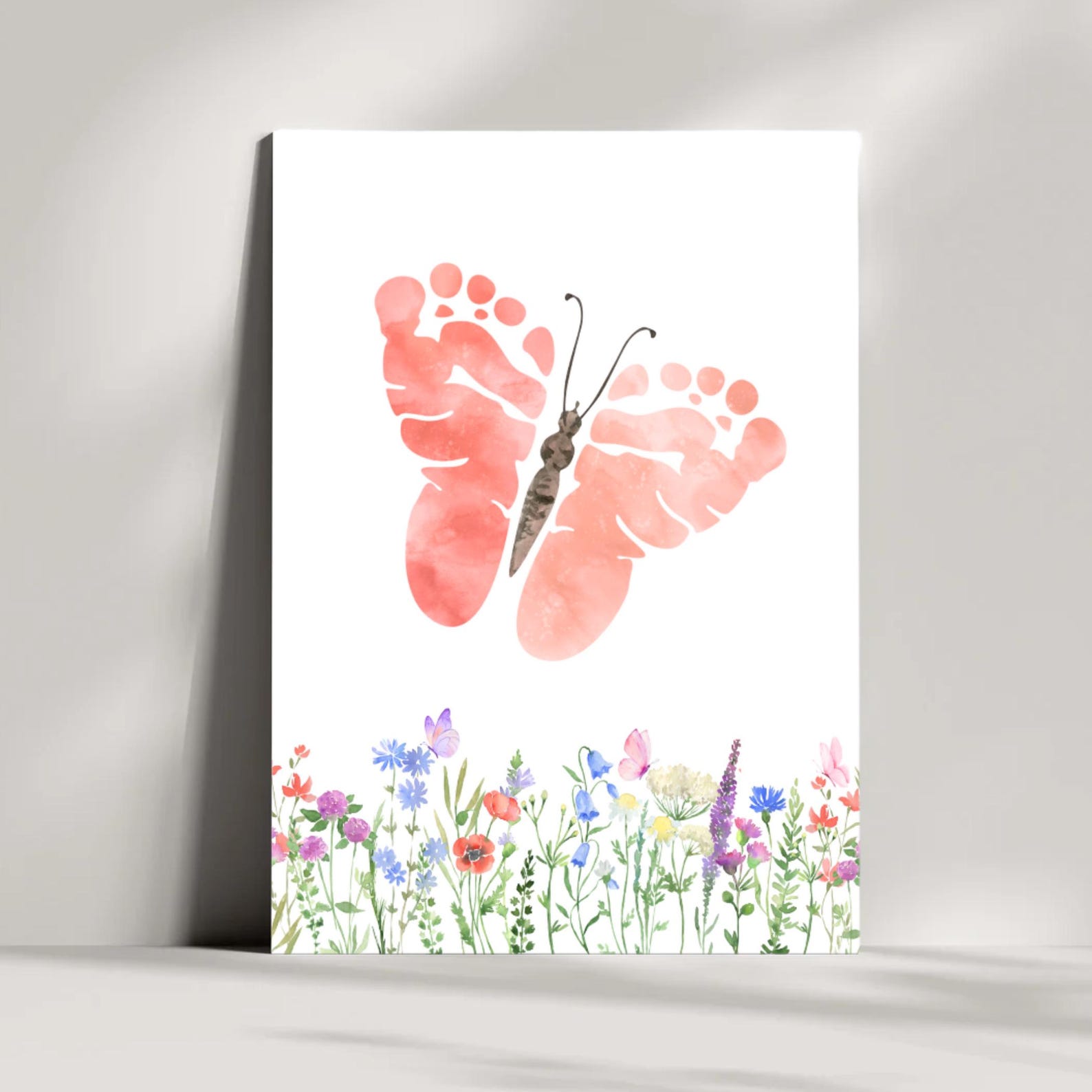 Butterfly Footprint Craft, Infant Footprint Art for Summer, Mother's ...