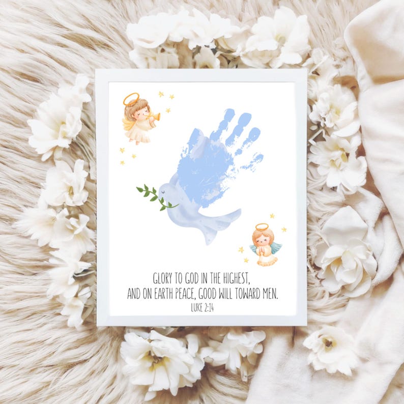 Peace Dove Handprint Craft, Glory to God Sunday School Christian ...