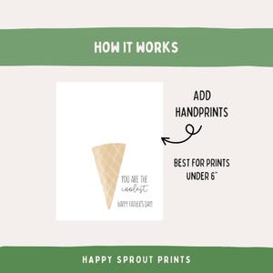 You're the Coolest Fathers Day Handprint Art, Ice Cream Handprint Art ...
