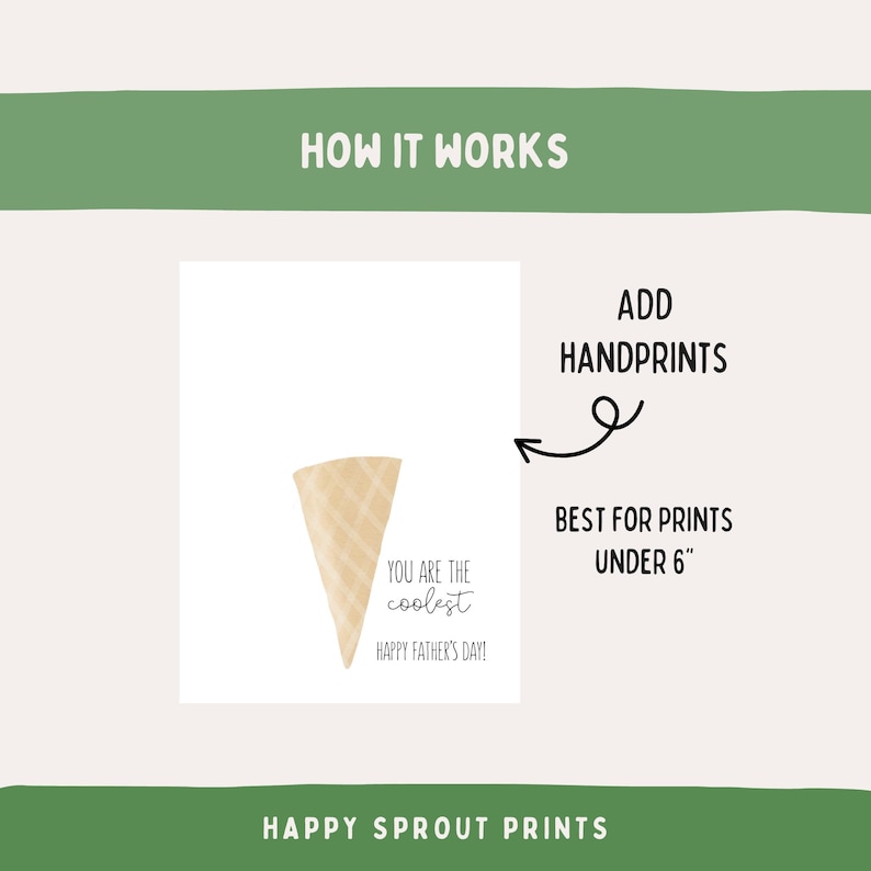 You're the Coolest Fathers Day Handprint Art, Ice Cream Handprint Art ...