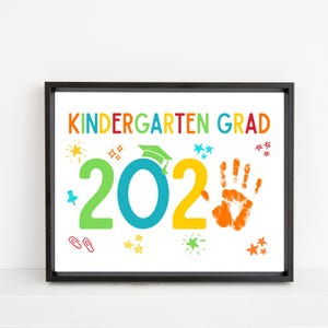 2025 Kindergarten Graduation Handprint Art, End of Year Graduation ...