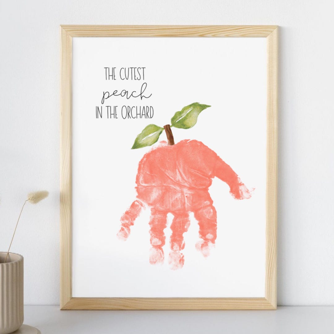 Summer Peach Handprint Art Craft DIY, Cutest Peach in the Orchard ...
