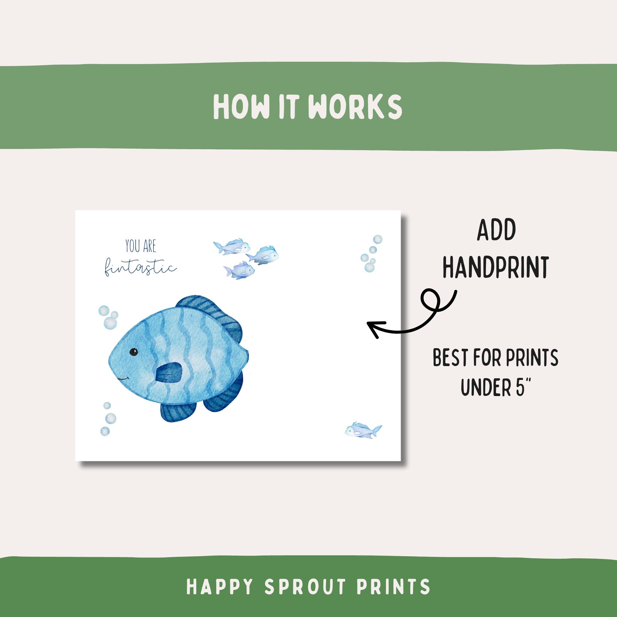 You Are Fintastic Fish Footprint Art, Ocean Animal Handprint Craft DIY ...