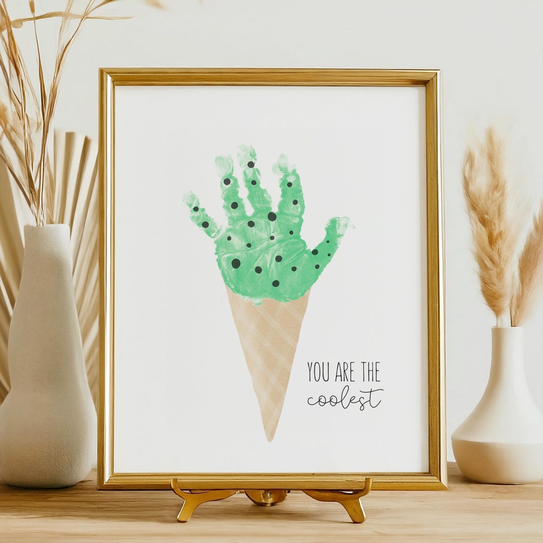 You're the Coolest Ice Cream Handprint Art, Summer Handprint Ice Cream ...