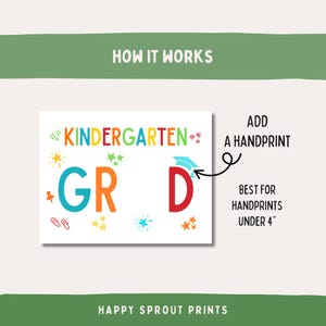 2025 Kindergarten Graduation Handprint Art, End of Year Graduation ...