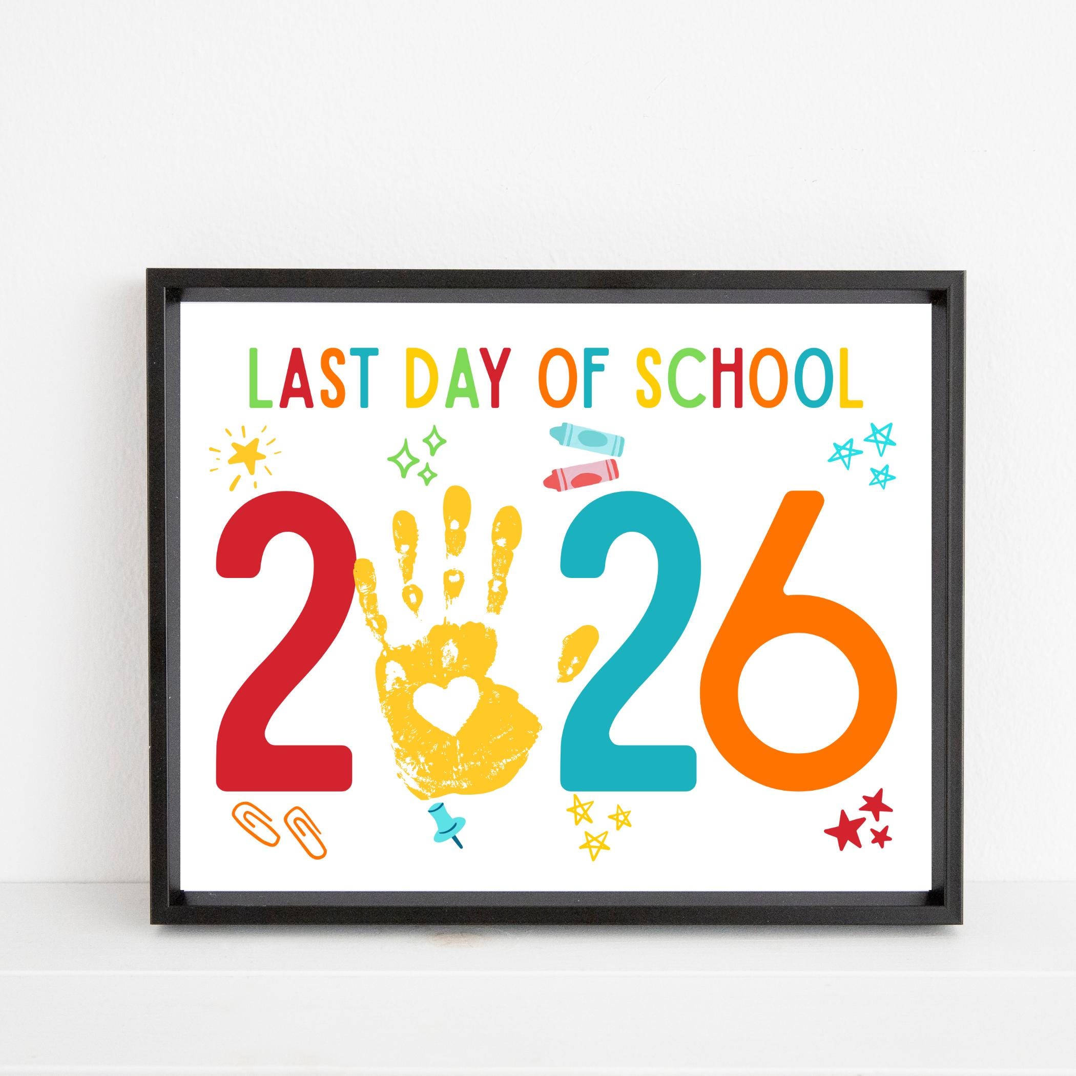 Last Day of School 2026 Handprint Craft, Preschool Graduation Keepsake ...