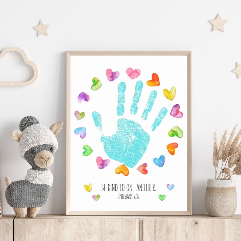 Be Kind to One Another Handprint Craft, Valentine's Day Sunday School ...