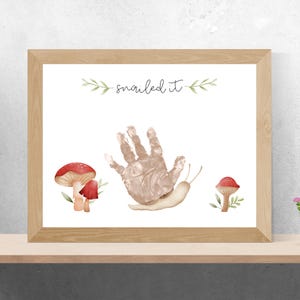 Snailed It Handprint Craft, Woodland Snail Handprint Keepsake Art ...