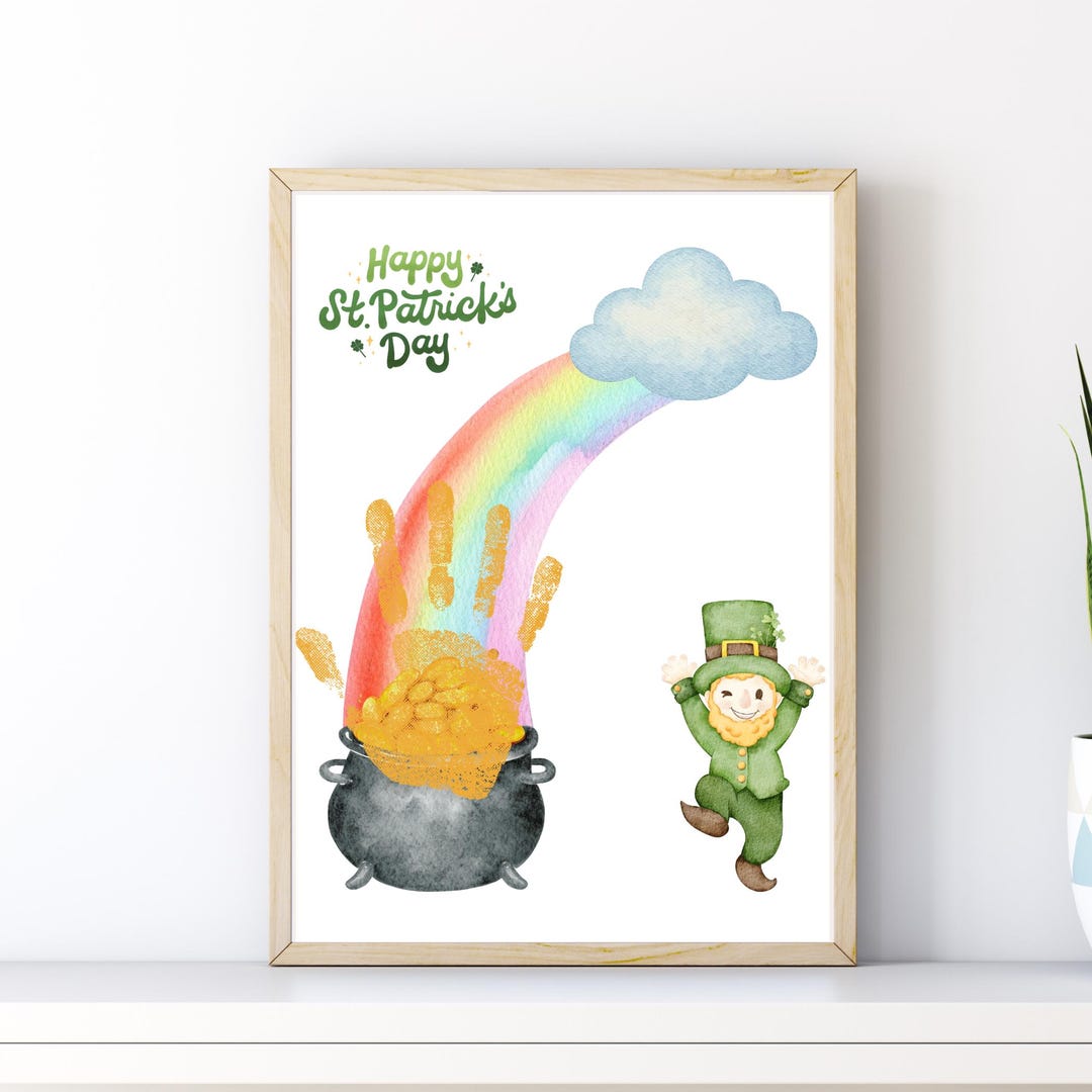 Leprechaun Pot of Gold Handprint Craft, St Patrick's Day Handprint ...