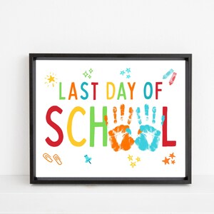 Last Day of School Handprint Art Craft, Pre K Preschool Graduation ...