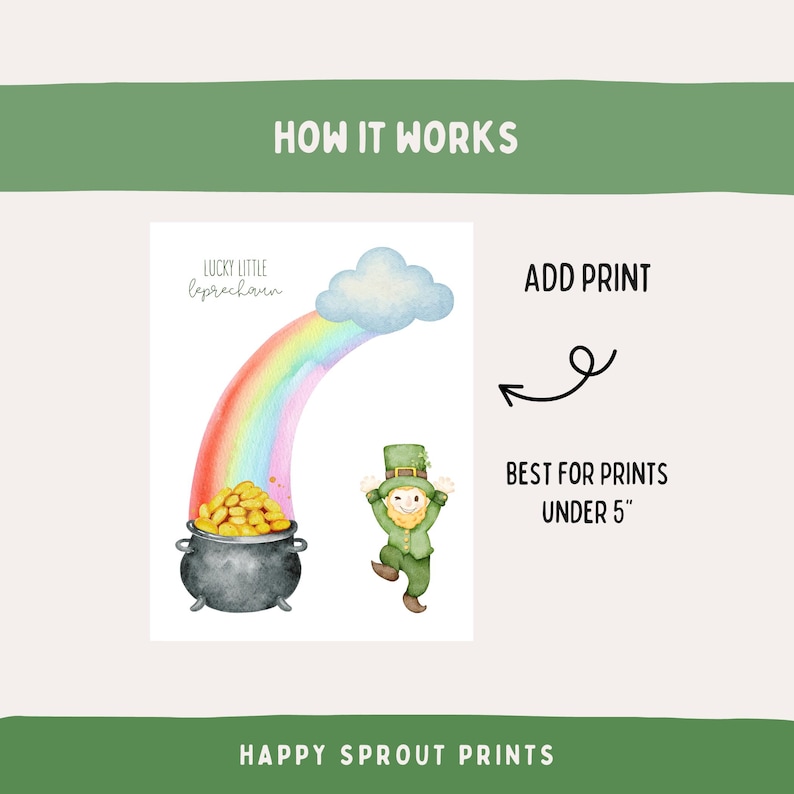St Patrick's Day Handprint Keepsake Art, Lucky Little Leprechaun ...