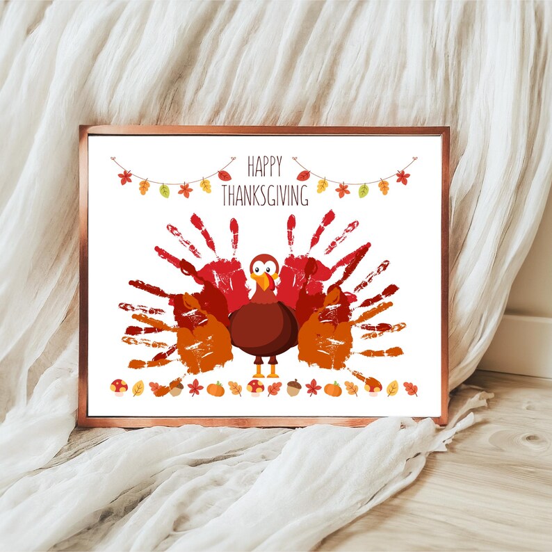 Turkey Footprint Craft, Thanksgiving Footprint Craft, Fall Infant ...