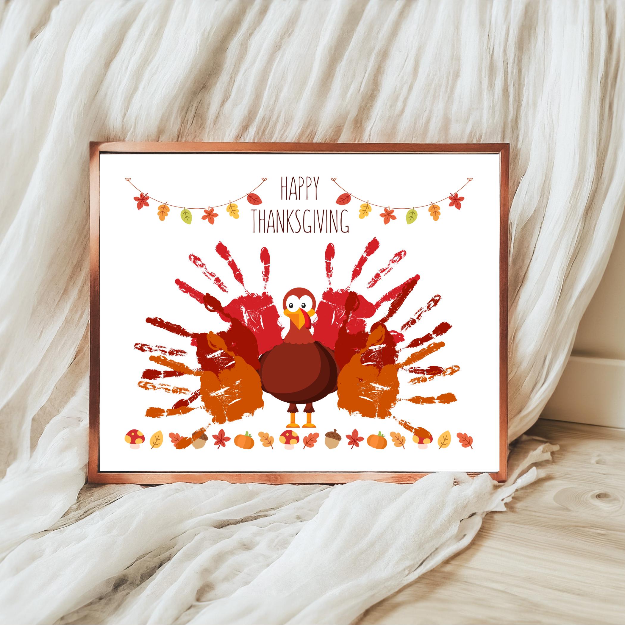 Turkey Footprint Craft, Thanksgiving Footprint Craft, Fall Infant ...