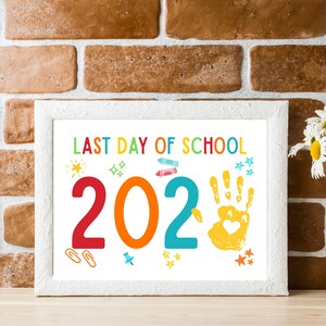 Last Day of School 2025 Handprint Art Craft, Preschool Pre K Graduation ...