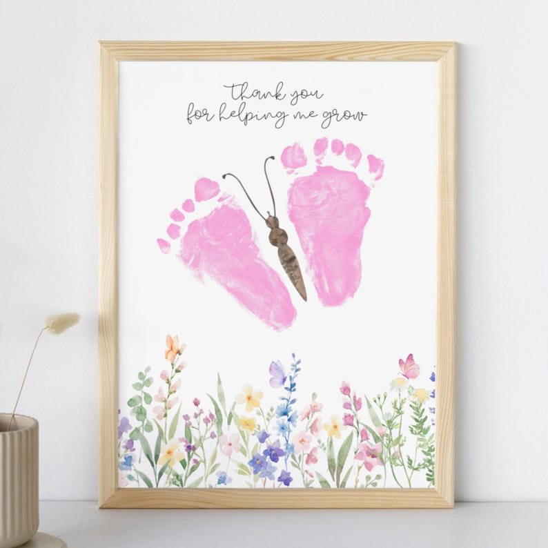 Butterfly Handprint Craft, Thank You for Helping Me Grow Handprint ...