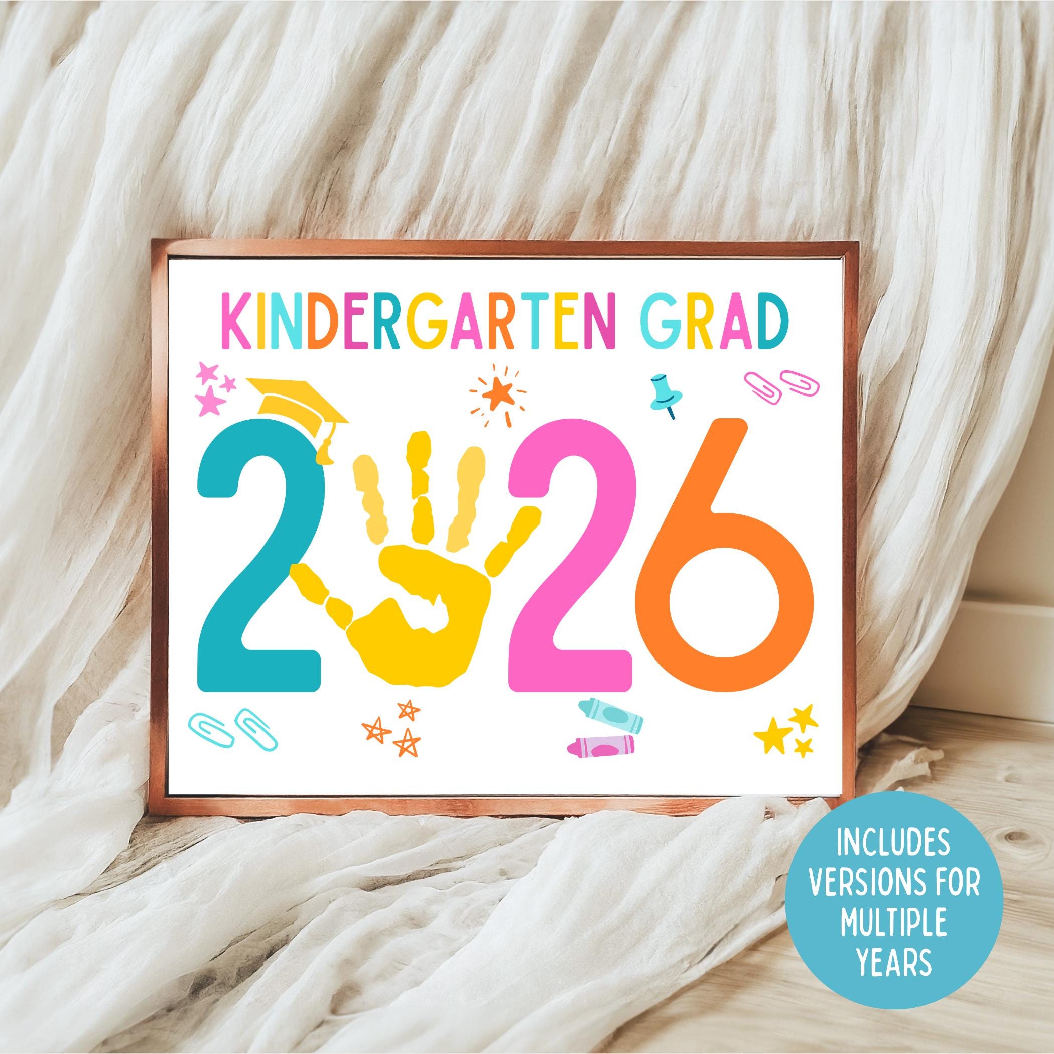 Kindergarten Graduation Handprint Craft, Last Day of Kindergarten ...