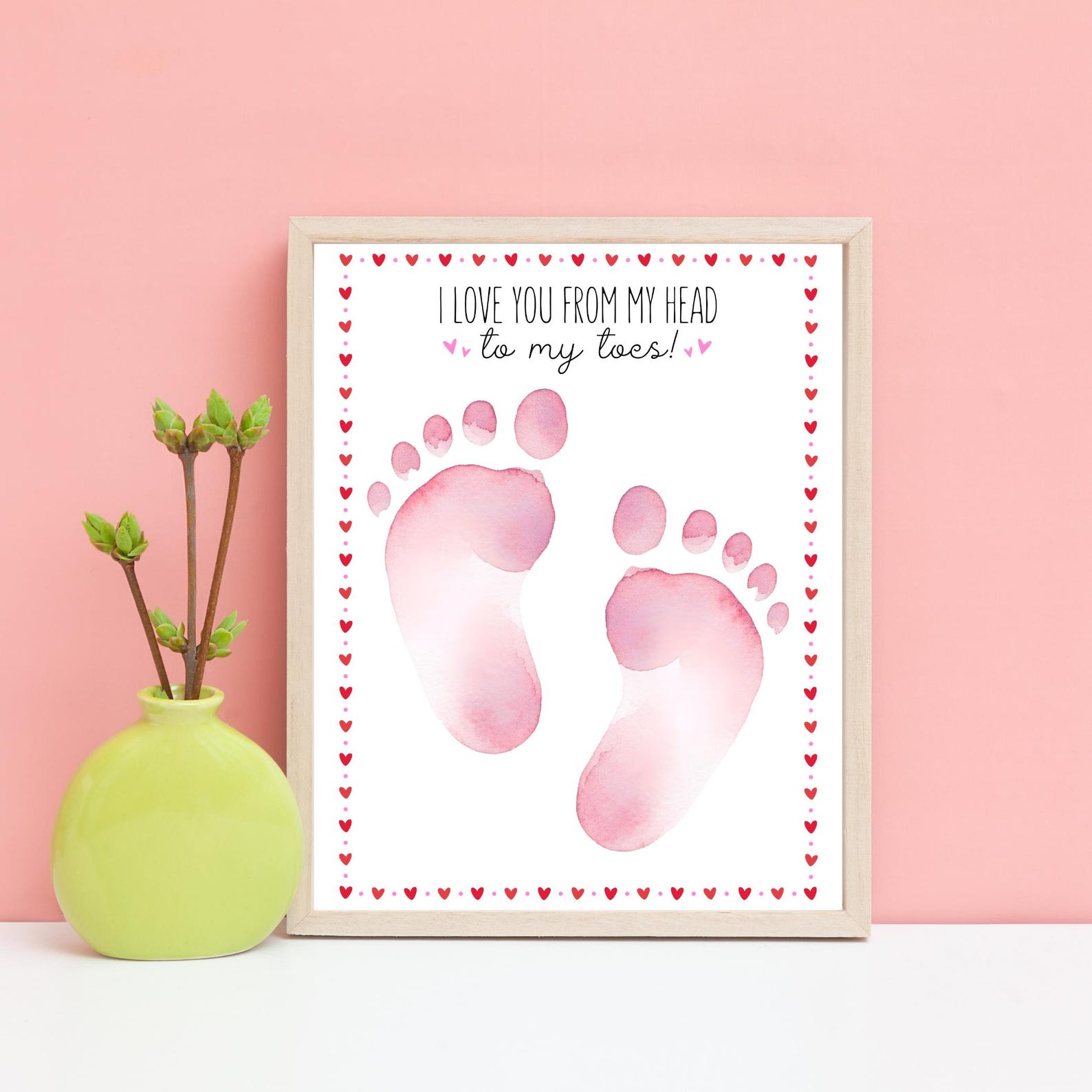 I Love You From My Head Toe My Toes Craft, Valentine's Day Baby ...