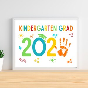 2025 Kindergarten Graduation Handprint Art, End of Year Graduation ...