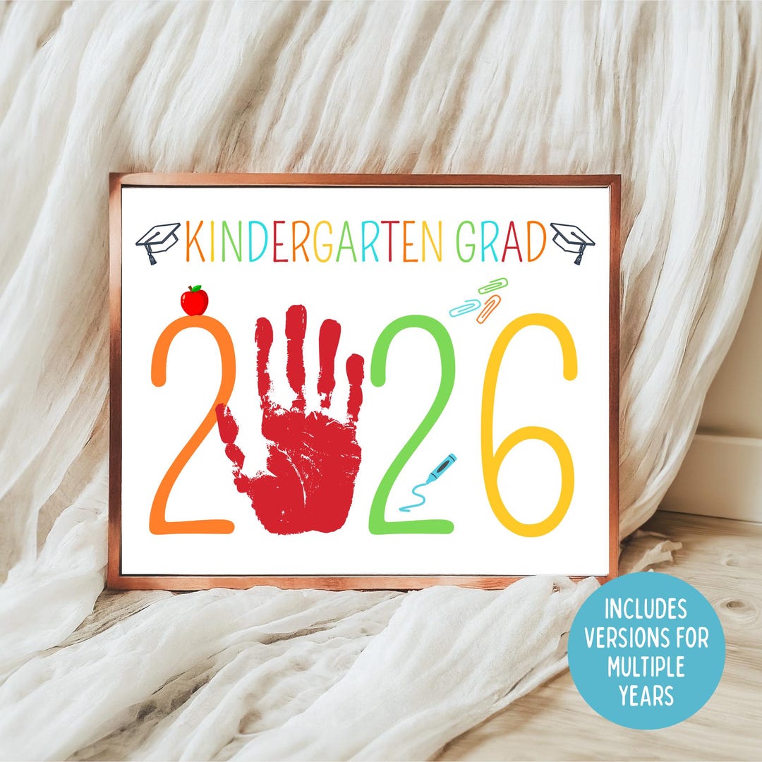 Last Day of School 2026 Handprint Craft, Kindergarten Graduation ...