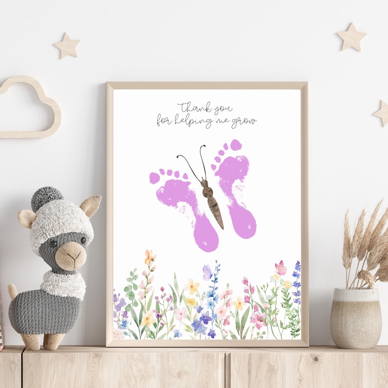 Butterfly Handprint Craft, Thank You for Helping Me Grow Handprint ...