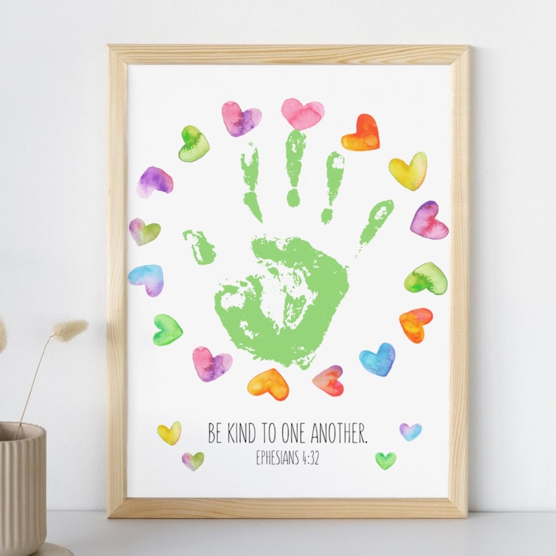 Be Kind to One Another Handprint Craft, Valentine's Day Sunday School ...